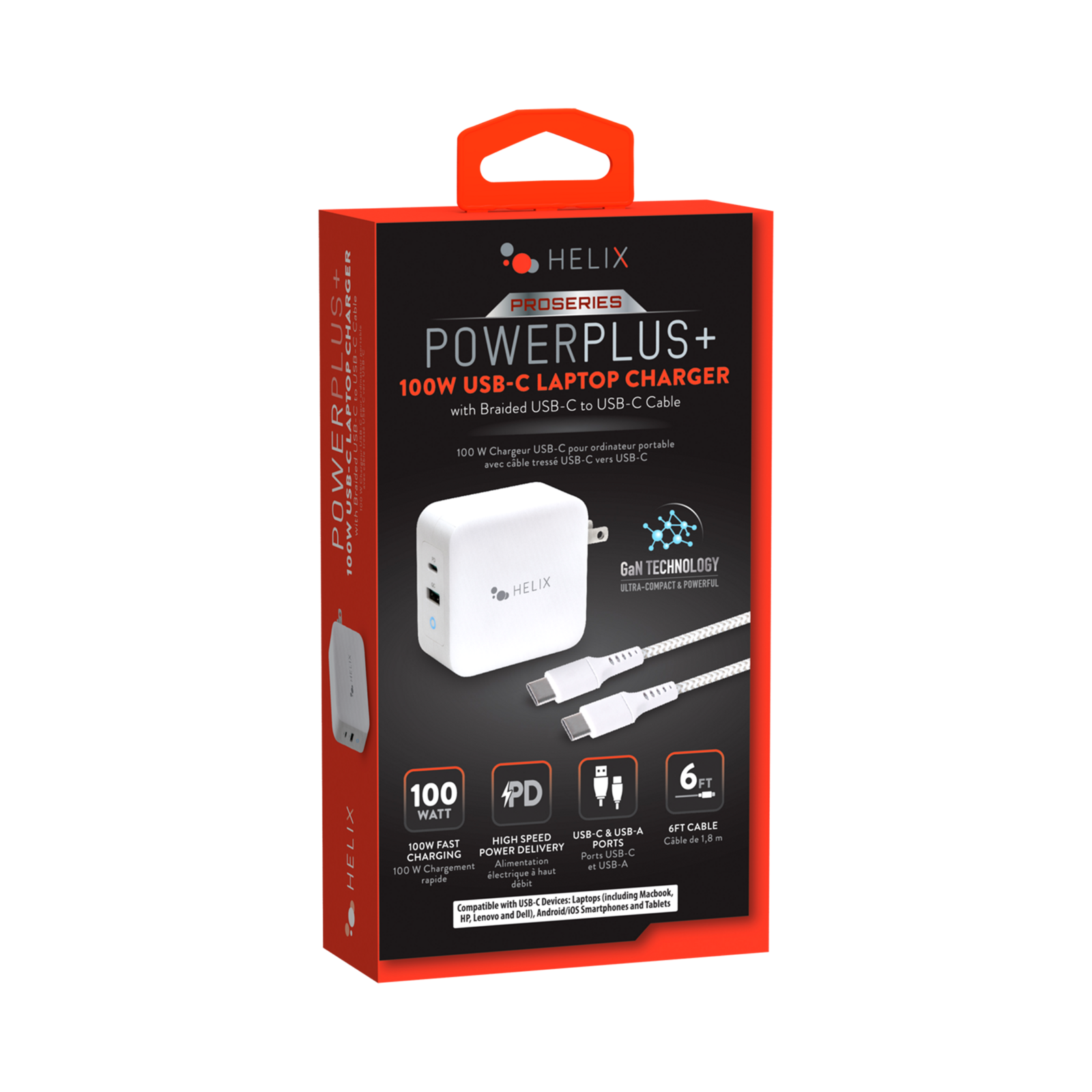 PowerPlus+ USB-C PD100w GaN Wall Charger – Helix