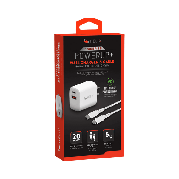 Helix PD20w USB-C Wall Charger - White