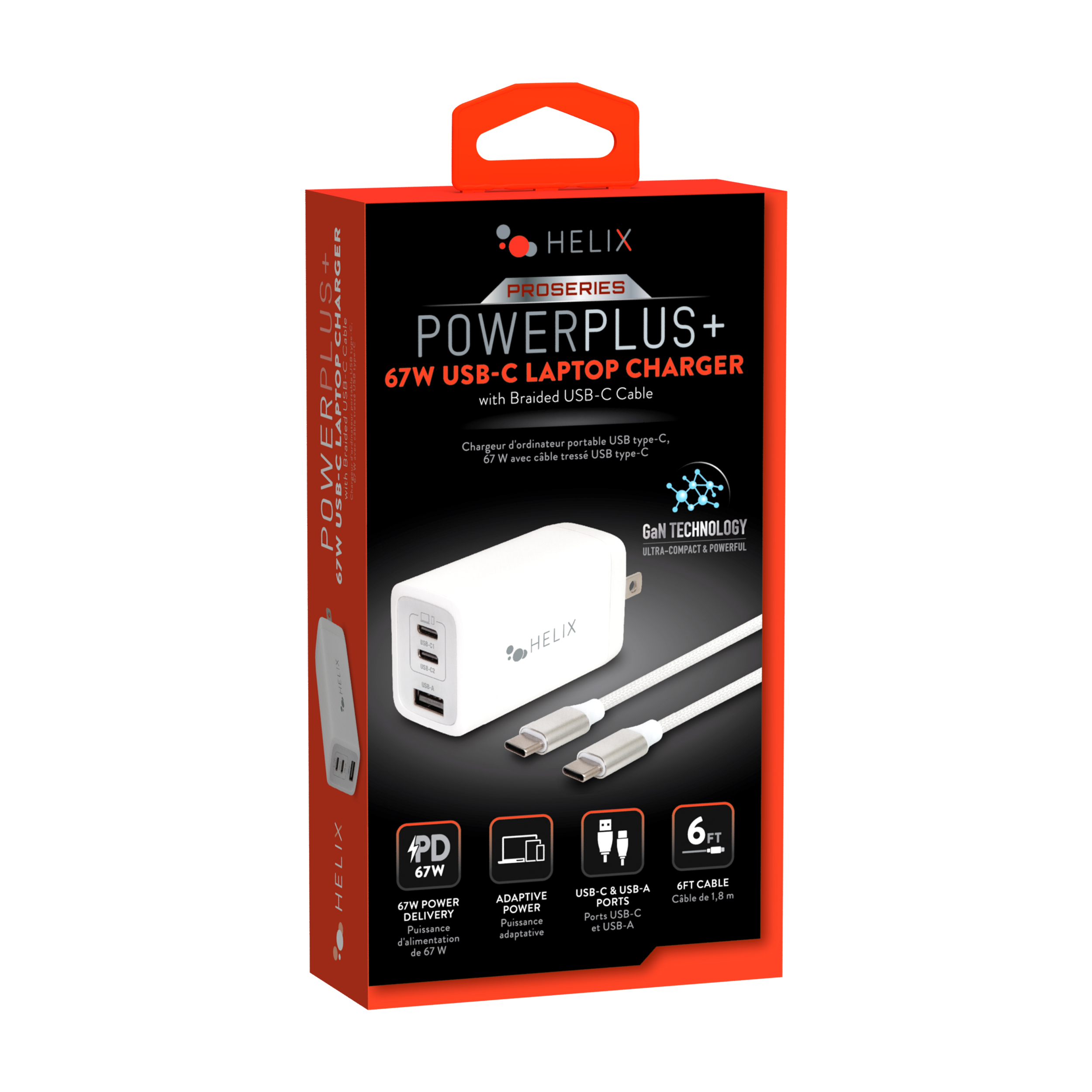 Helix 67W USB-C GaN Wall Charger - White