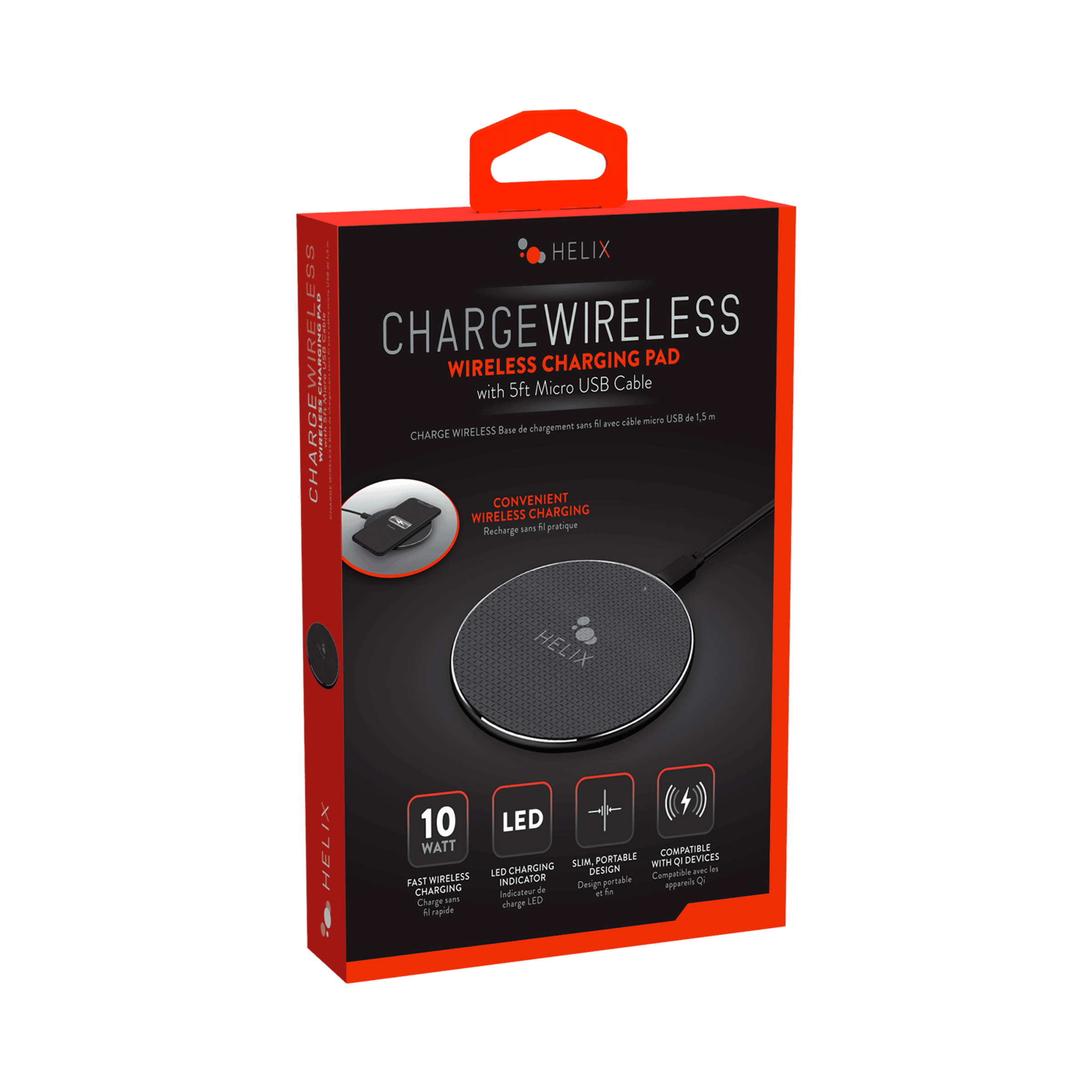 Helix Wireless Charger with 5ft Micro USB Cable