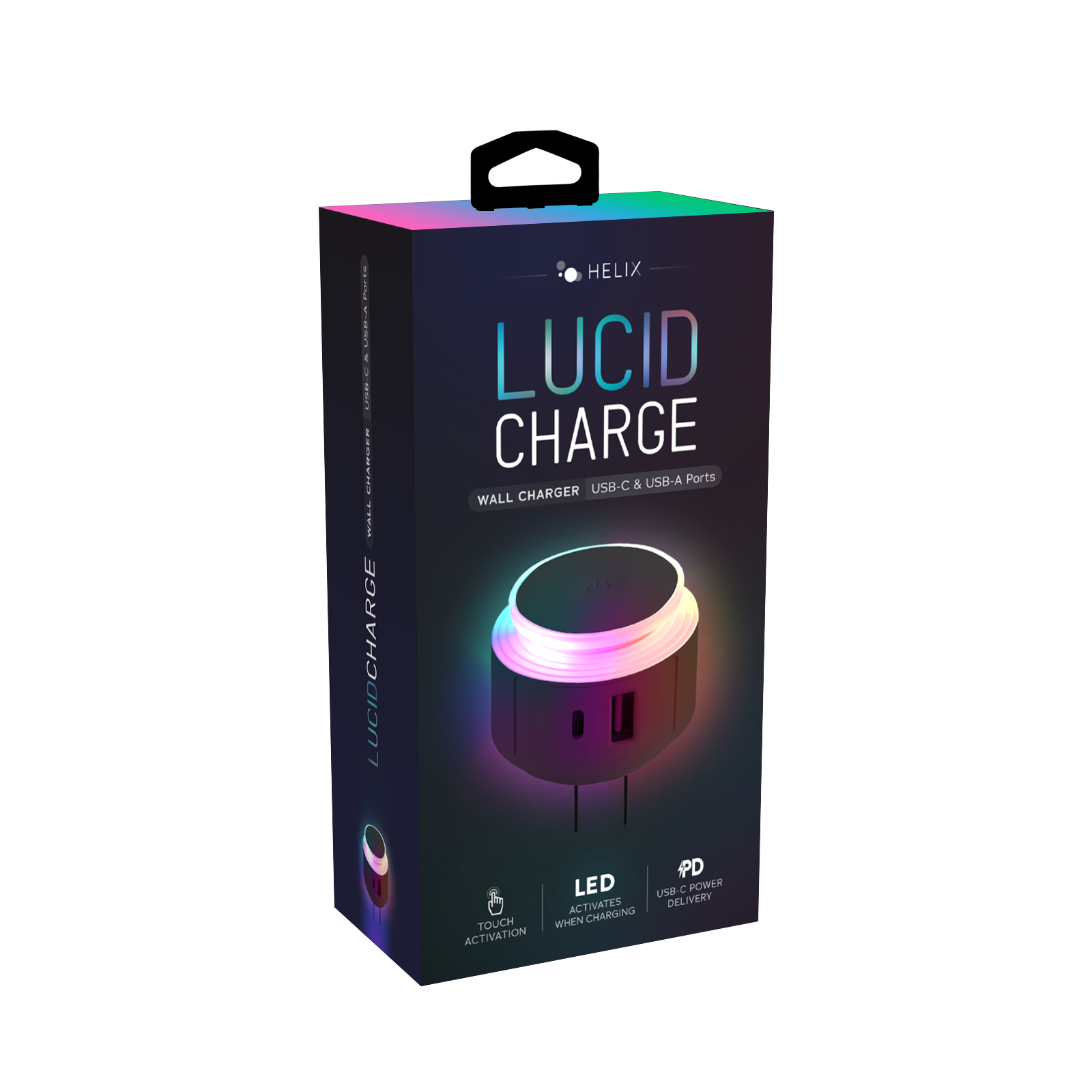 Lucid Charge LED Wall Charger – Helix