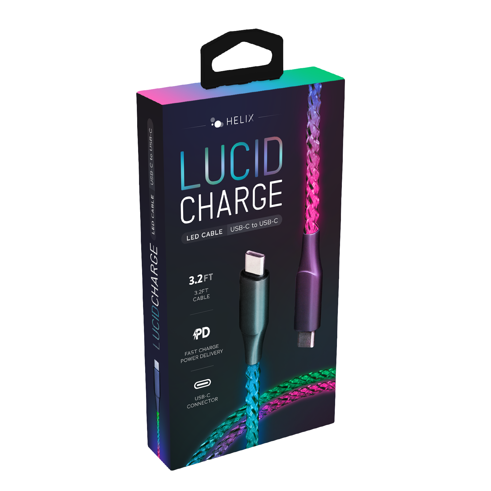 Lucid Charge LED USB-C Cable – Helix