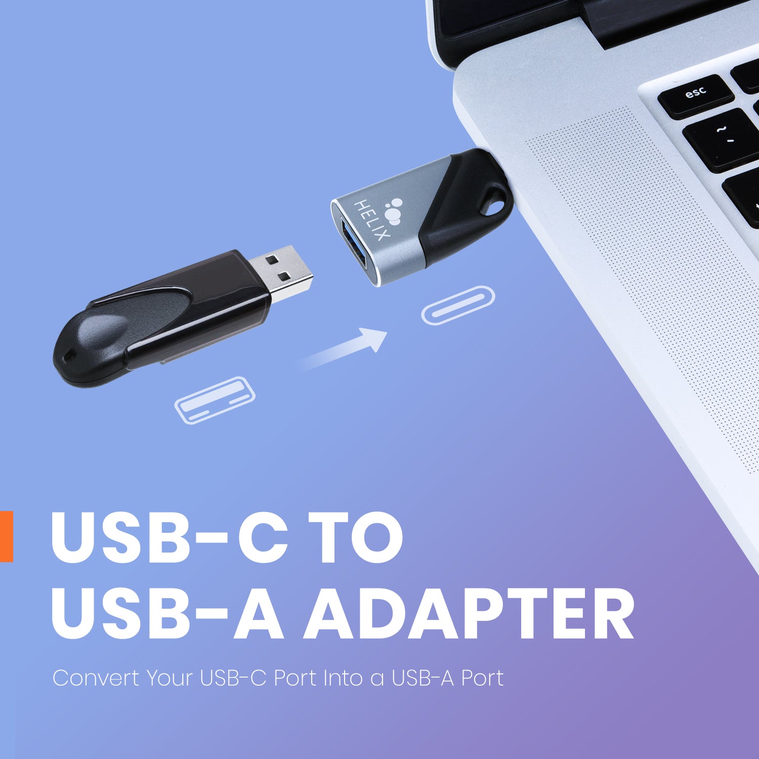 USB-C to USB-A Travel Adapter – Helix