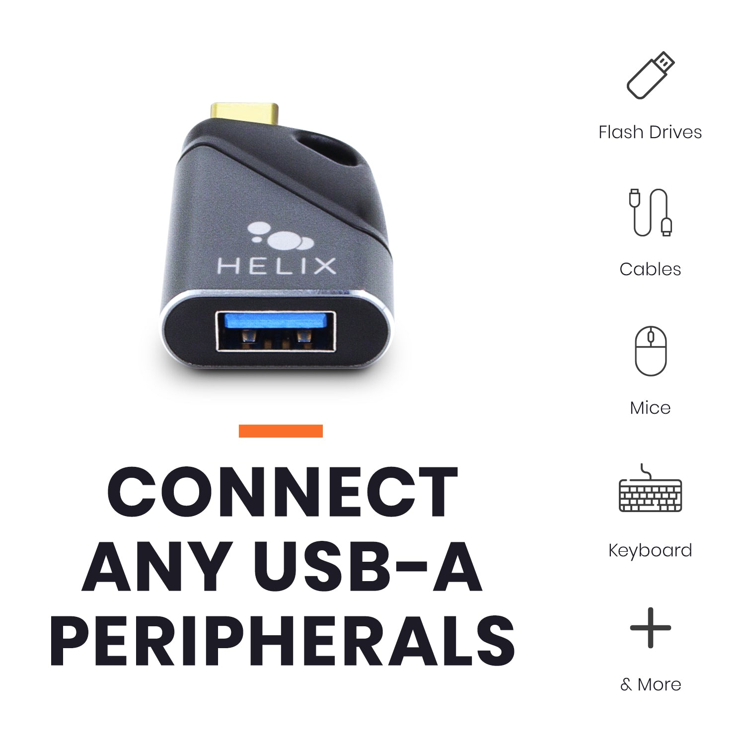 USB-C to USB-A Travel Adapter – Helix