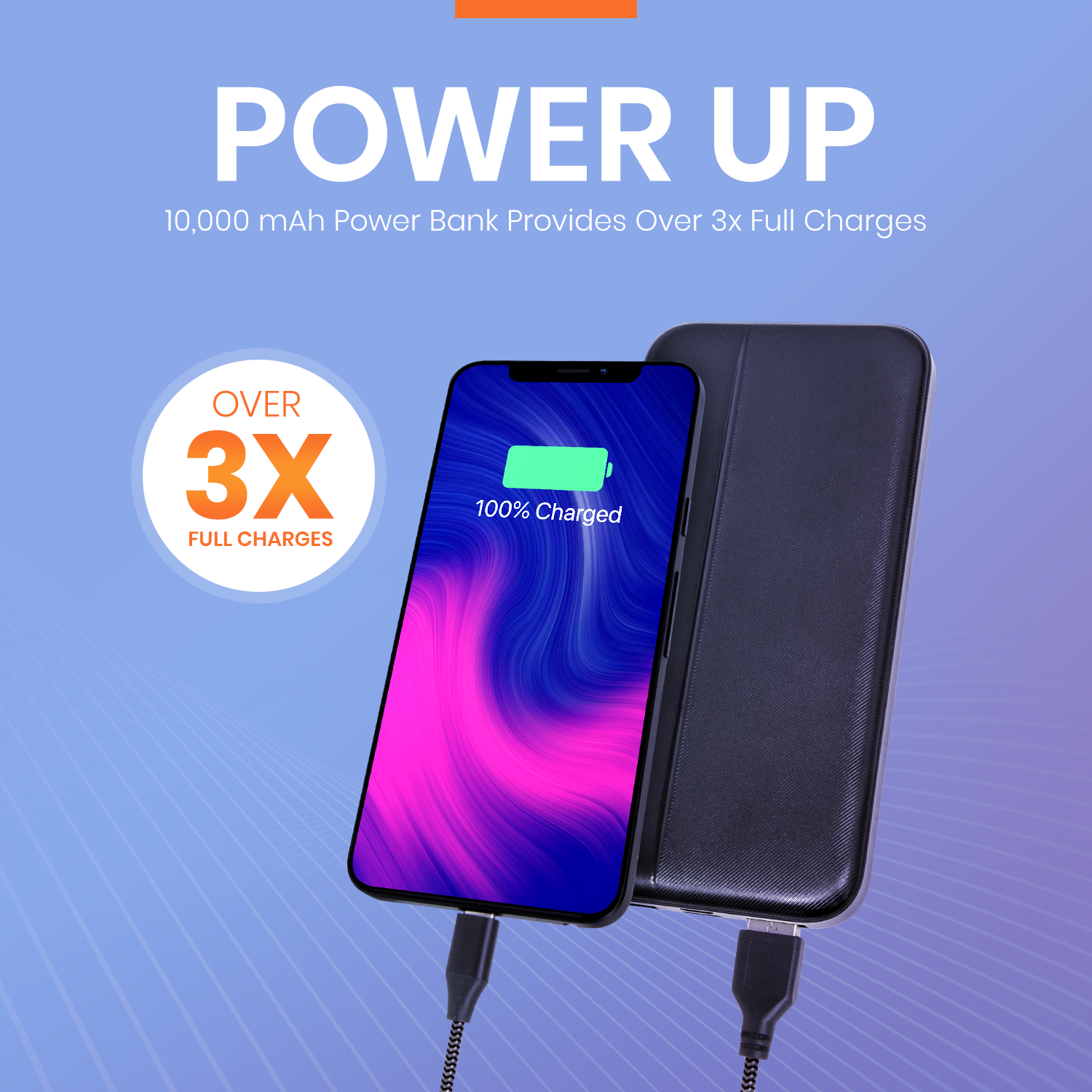 10,000 mAh Power Bank with Dual USB-A Ports – Helix