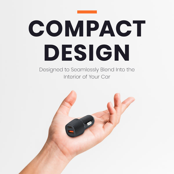 Car Charger with USB-A and USB-C Ports – Helix