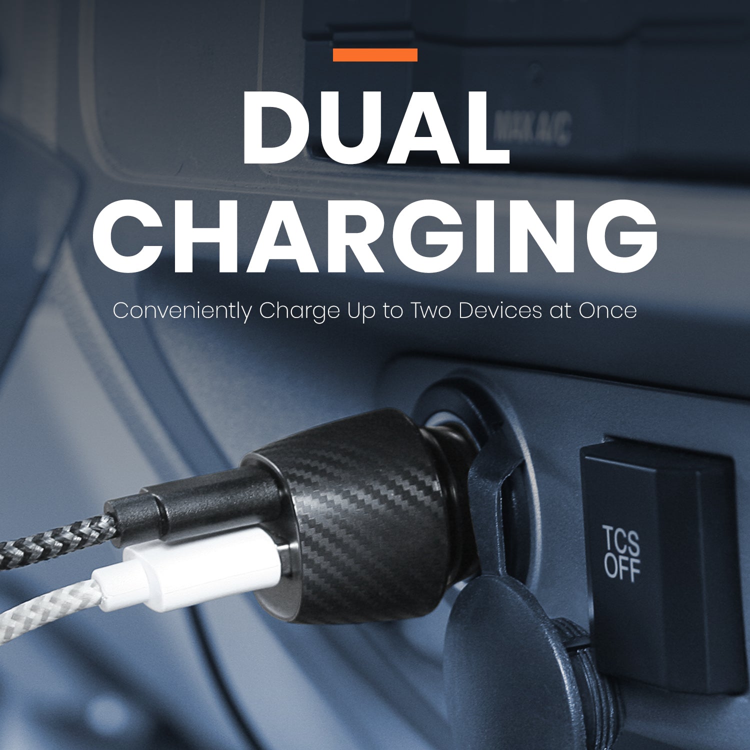 Car Charger with USB-A and USB-C Ports – Helix