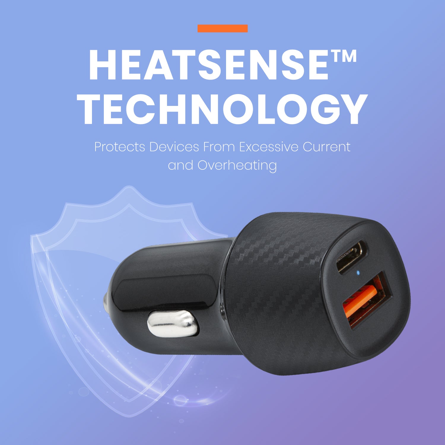 Car Charger with USB-A and USB-C Ports – Helix